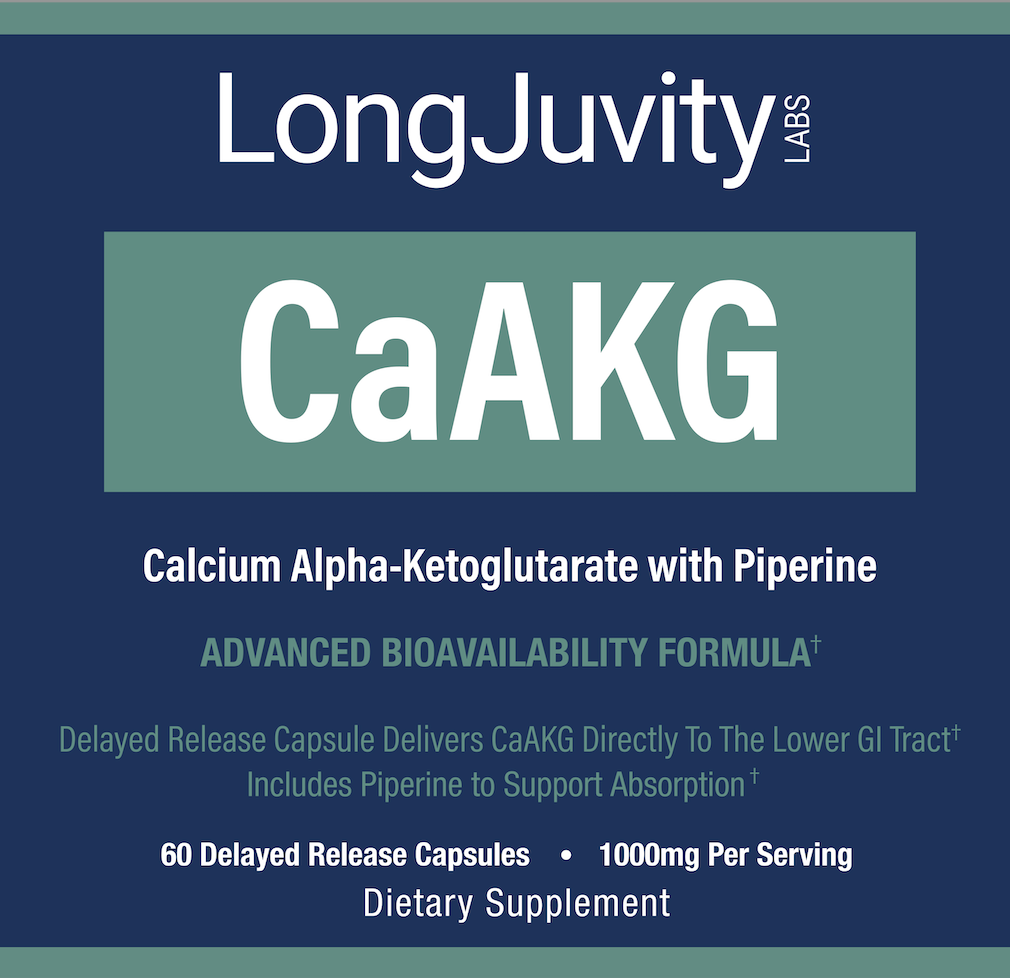 Calcium AKG Supplement | 60 Enteric Coated Capsules | 500mg– LongJuvity ...